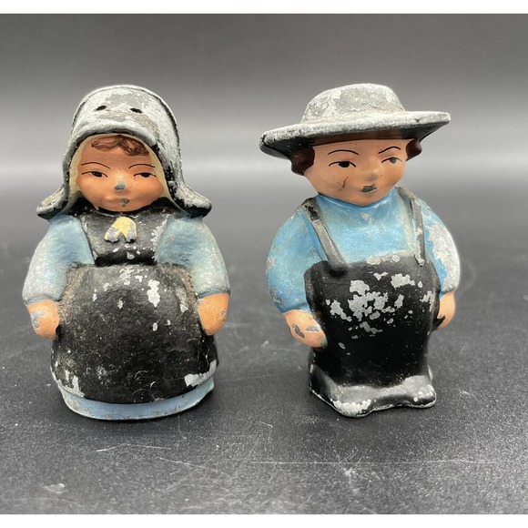 Unbranded | Kitchen | Cast Iron Amish Man Woman Salt Pepper Shakers ...